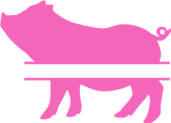 Pig Split SVG cut file at EmbroideryDesigns.com | EmbroideryDesigns.com