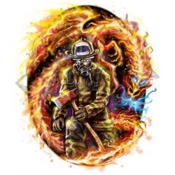 Firefighter print art print art at EmbroideryDesigns.com ...