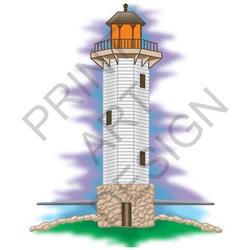 Lighthouse print art print art at EmbroideryDesigns.com ...