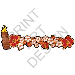 Flower Tiki print art print art at EmbroideryDesigns.com ...