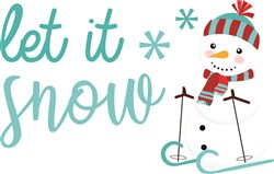 Let It Snow print art print art at EmbroideryDesigns.com ...