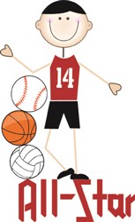 All Star print art print art at EmbroideryDesigns.com ...