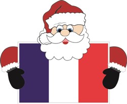 Santa In France print art print art at EmbroideryDesigns.com ...