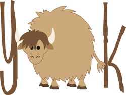 Yak print art print art at EmbroideryDesigns.com | EmbroideryDesigns.com