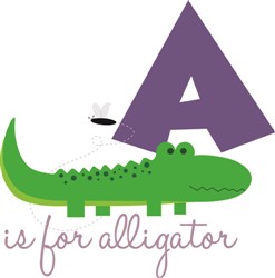 A Is For Alligator SVG cut file at EmbroideryDesigns.com ...