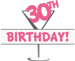 Birthday 30 print art print art at EmbroideryDesigns.com ...