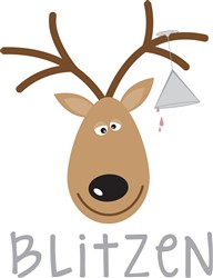Blitzen print art print art at EmbroideryDesigns.com ...