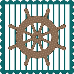 Ship Wheel print art print art at EmbroideryDesigns.com ...