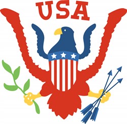 USA Eagle Crest print art print art at EmbroideryDesigns.com ...