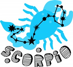 Scorpio print art print art at EmbroideryDesigns.com ...