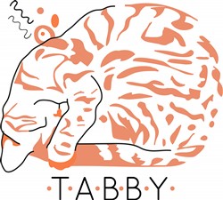 Tabby Cat print art print art at EmbroideryDesigns.com ...