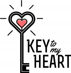 Key To Heart SVG cut file at EmbroideryDesigns.com | EmbroideryDesigns.com
