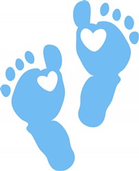 Baby Boy Footprints SVG cut file at EmbroideryDesigns.com ...