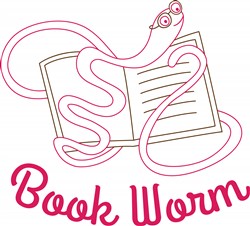 Book Worm print art print art at EmbroideryDesigns.com ...