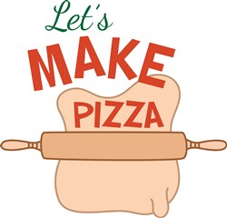 Lets Make Pizza print art print art at EmbroideryDesigns.com ...