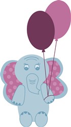 Balloon Elephant print art print art at EmbroideryDesigns.com ...