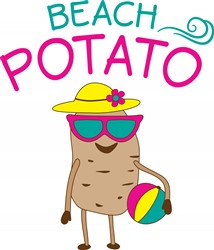 Beach Potato print art print art at EmbroideryDesigns.com ...