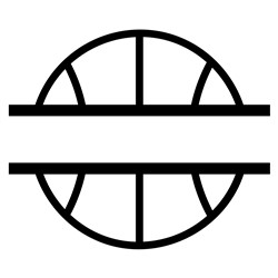 Basketball Split SVG cut file at EmbroideryDesigns.com ...