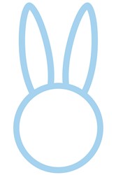 Bunny Head Outline SVG cut file at EmbroideryDesigns.com ...