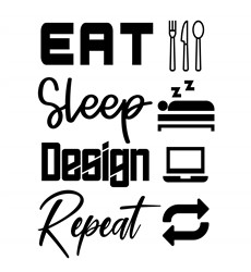 Eat Sleep Design Repeat SVG cut file at EmbroideryDesigns.com ...