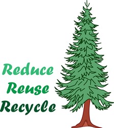 REDUCE REUSE RECYCLE print art print art at EmbroideryDesigns.com ...