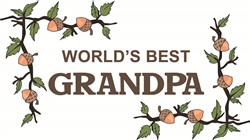 WORLDS BEST GRANDPA print art print art at EmbroideryDesigns.com ...