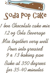 Soda Pop Cake Recipe print art print art at EmbroideryDesigns.com ...
