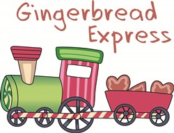 GINGERBREAD EXPRESS print art print art at EmbroideryDesigns.com ...