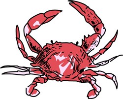 RED CRAB print art print art at EmbroideryDesigns.com ...