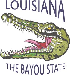Louisiana Alligator print art print art at EmbroideryDesigns.com ...