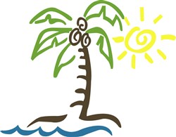 PALM TREE & SUN SVG cut file at EmbroideryDesigns.com ...