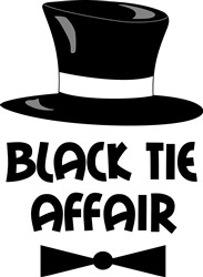 BLACK TIE AFFAIR SVG cut file at EmbroideryDesigns.com ...