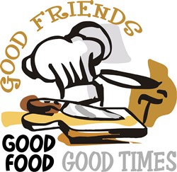 GOOD FRIENDS FOOD AND TIME SVG cut file at EmbroideryDesigns.com ...