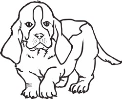BASSET HOUND OUTLINE print art print art at EmbroideryDesigns.com ...