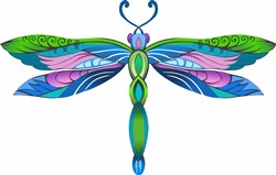 COLORFUL DRAGONFLY print art print art at EmbroideryDesigns.com ...