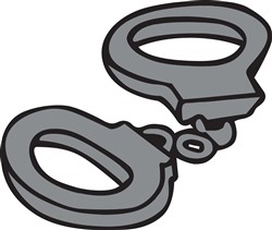 POLICE HANDCUFFS print art print art at EmbroideryDesigns.com ...