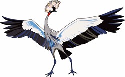 CROWNED CRANE print art print art at EmbroideryDesigns.com ...