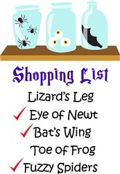 WITCHS SHOPPING LIST print art print art at EmbroideryDesigns.com ...
