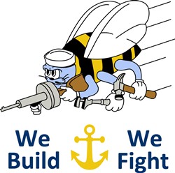 SeaBees We Build We Fight print art print art at EmbroideryDesigns.com ...