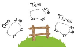 One Two Three print art print art at EmbroideryDesigns.com ...