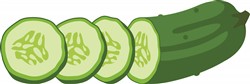 Sliced Cucumber print art print art at EmbroideryDesigns.com ...