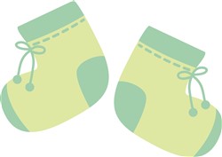 Baby Bootie print art print art at EmbroideryDesigns.com ...