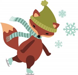 Skating Fox print art print art at EmbroideryDesigns.com ...