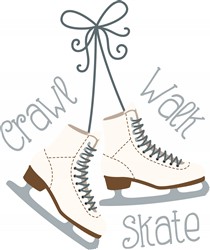 Crawl Walk Skate print art print art at EmbroideryDesigns.com ...