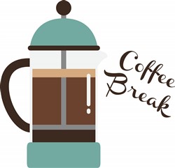 Coffee Break print art print art at EmbroideryDesigns.com ...