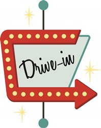 Drive-In Sign print art print art at EmbroideryDesigns.com ...