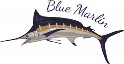 Blue Marlin print art print art at EmbroideryDesigns.com ...