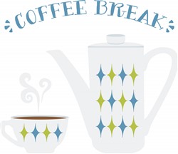 Coffee Break print art print art at EmbroideryDesigns.com ...