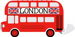 London Double Decker print art print art at EmbroideryDesigns.com ...