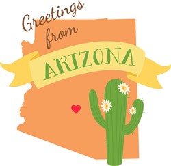Greetings From Arizona print art print art at EmbroideryDesigns.com ...
